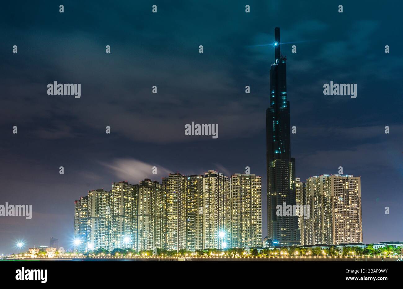 Saigon / Vietnam, July 2018 - Landmark 81 is a super-tall skyscraper of ...