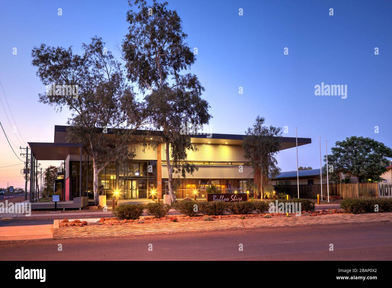 The modern Bulloo Shire Chambers Thargomindah Western Queensland ...