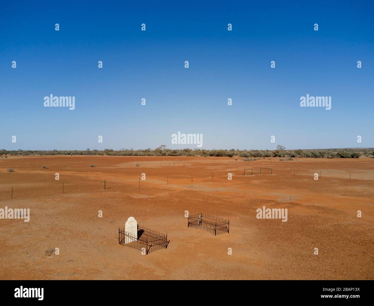 The lonely isolated cemetery of Noccundra Queensland Australia Stock ...
