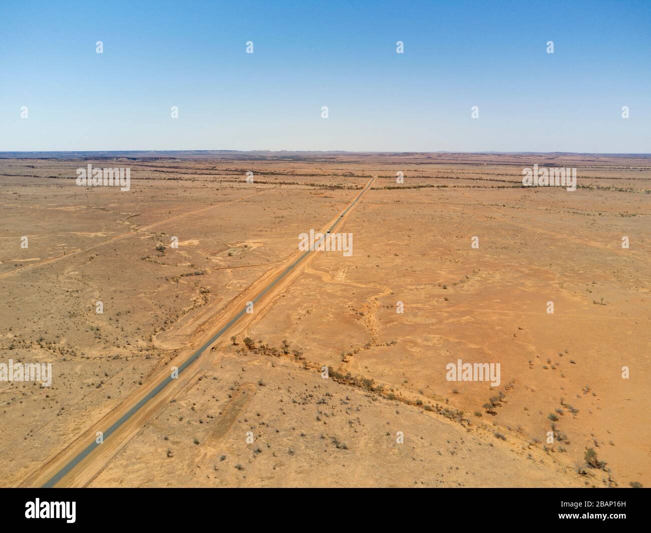 Aerial of the Adventure Way as it makes its way across the vast drought ...