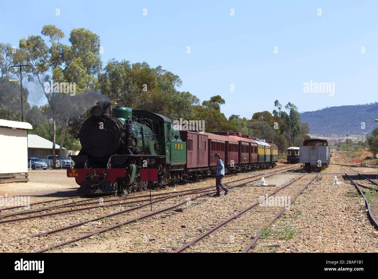 Heritage steam locomotive on the Pichi Richi Railway Quorn Flinders ...