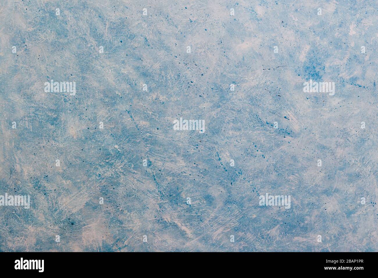 background of abstract textured painting with blue and white toned ...