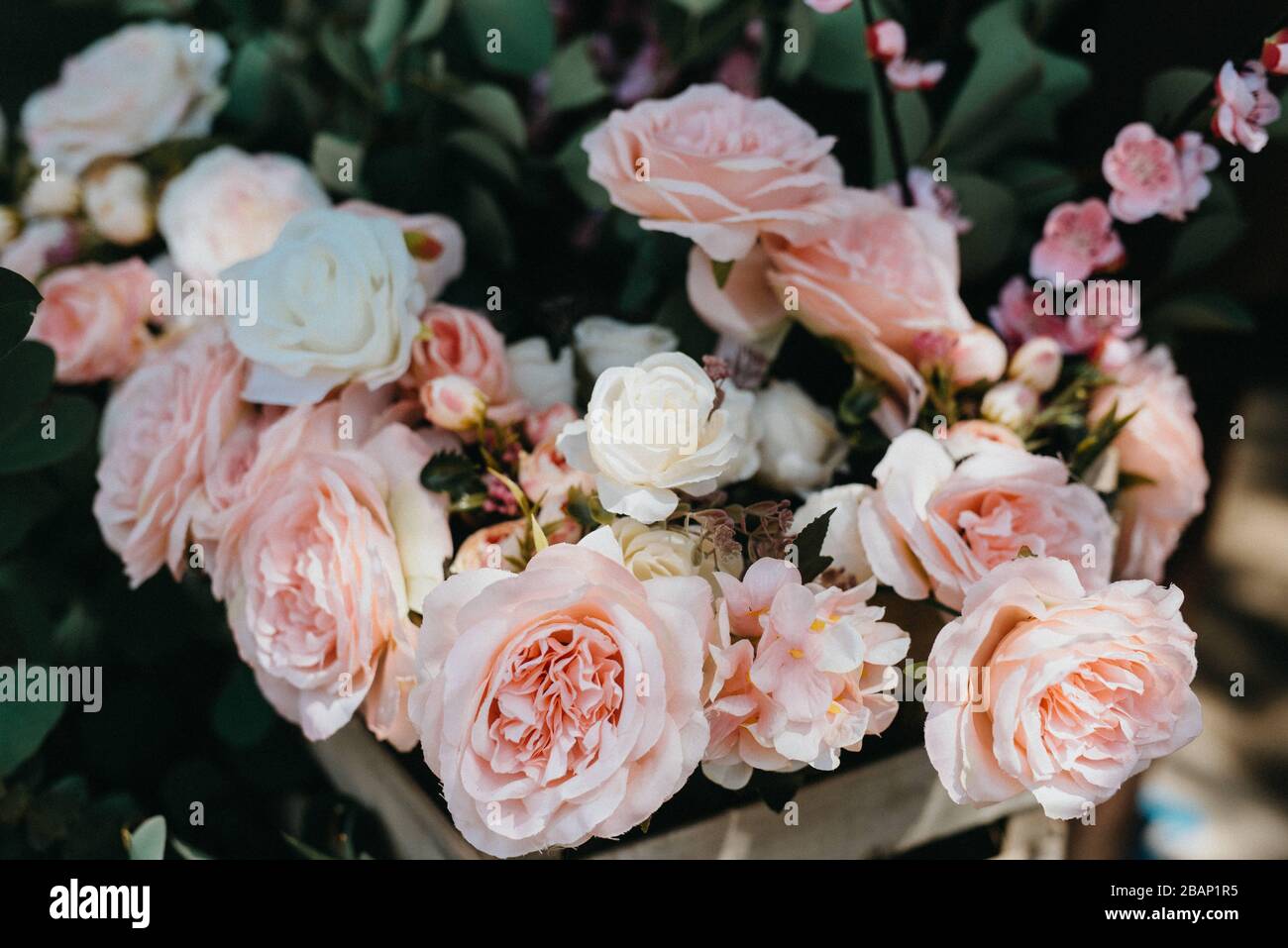 Beautiful bridal bouquet of flowers for the bride Stock Photo - Alamy