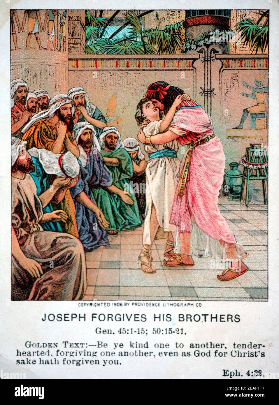 Old Sunday school bible card, Ephesians 4:32, Be Kind to one Another ...