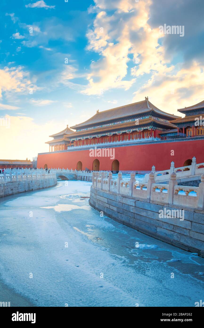 Beijing, China - Jan 9 2020: Wumen (Meridian Gate) of the Forbidden ...