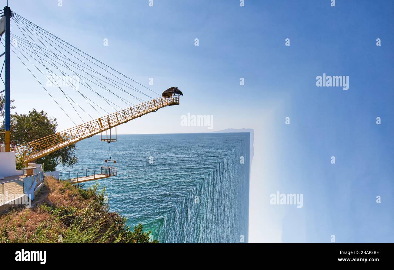 A concept of dangers of bungee jumping Stock Photo - Alamy