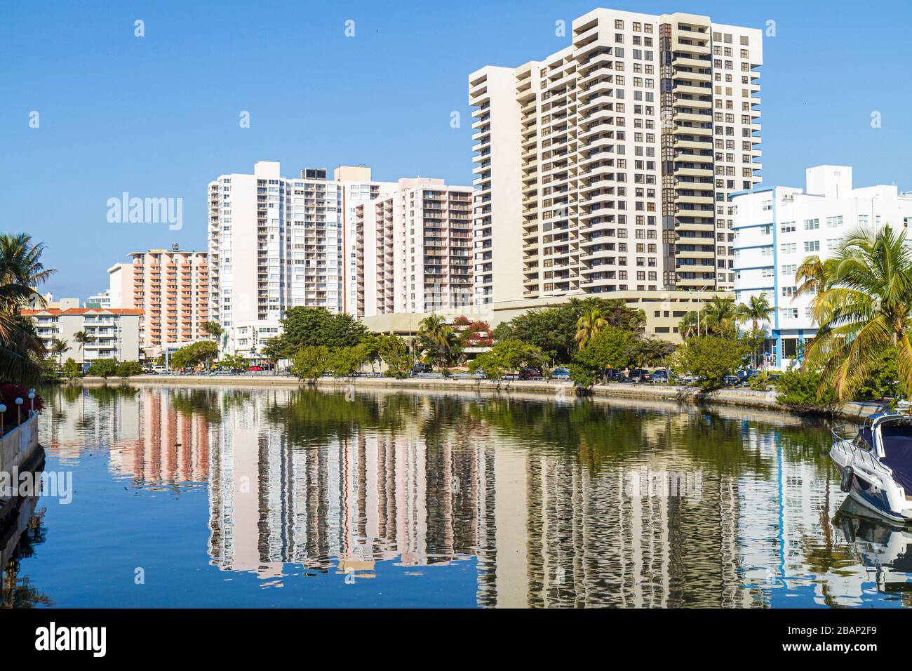 Miami Beach Florida,Collins Avenue high rise,condominium buildings,city ...