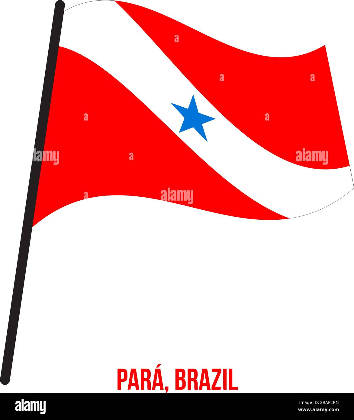 Para Flag Waving Vector Illustration on White Background. States Flag ...