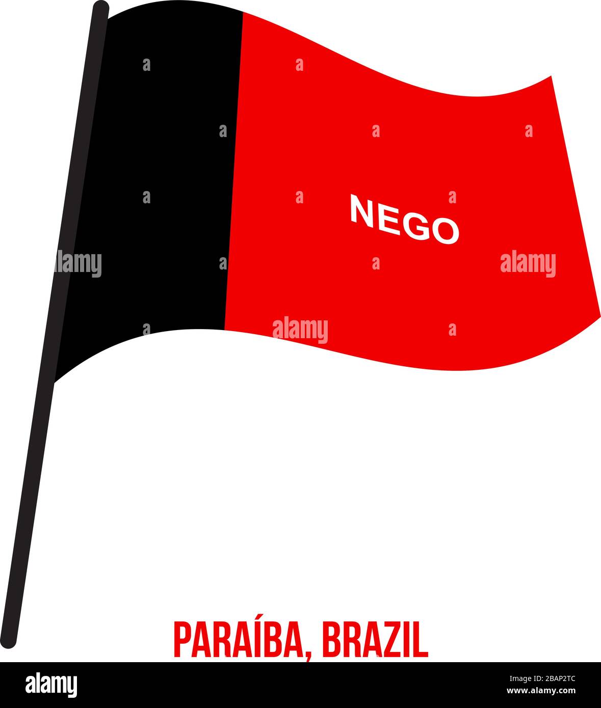 Paraiba Flag Waving Vector Illustration on White Background. States ...