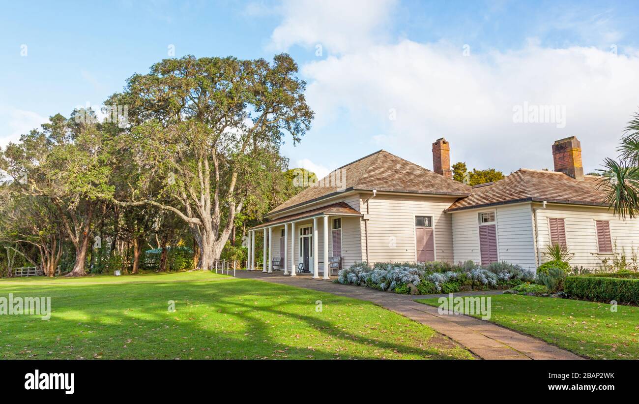 The Treaty House at Waitangi in Northland, New Zealand. The Treaty of ...