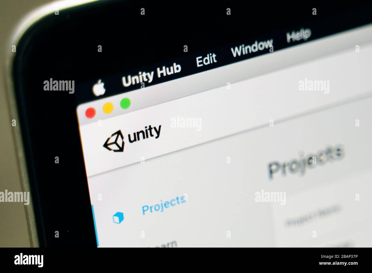Bishkek, Kyrgyzstan - March 14, 2019: Unity Game engine. Screen of ...