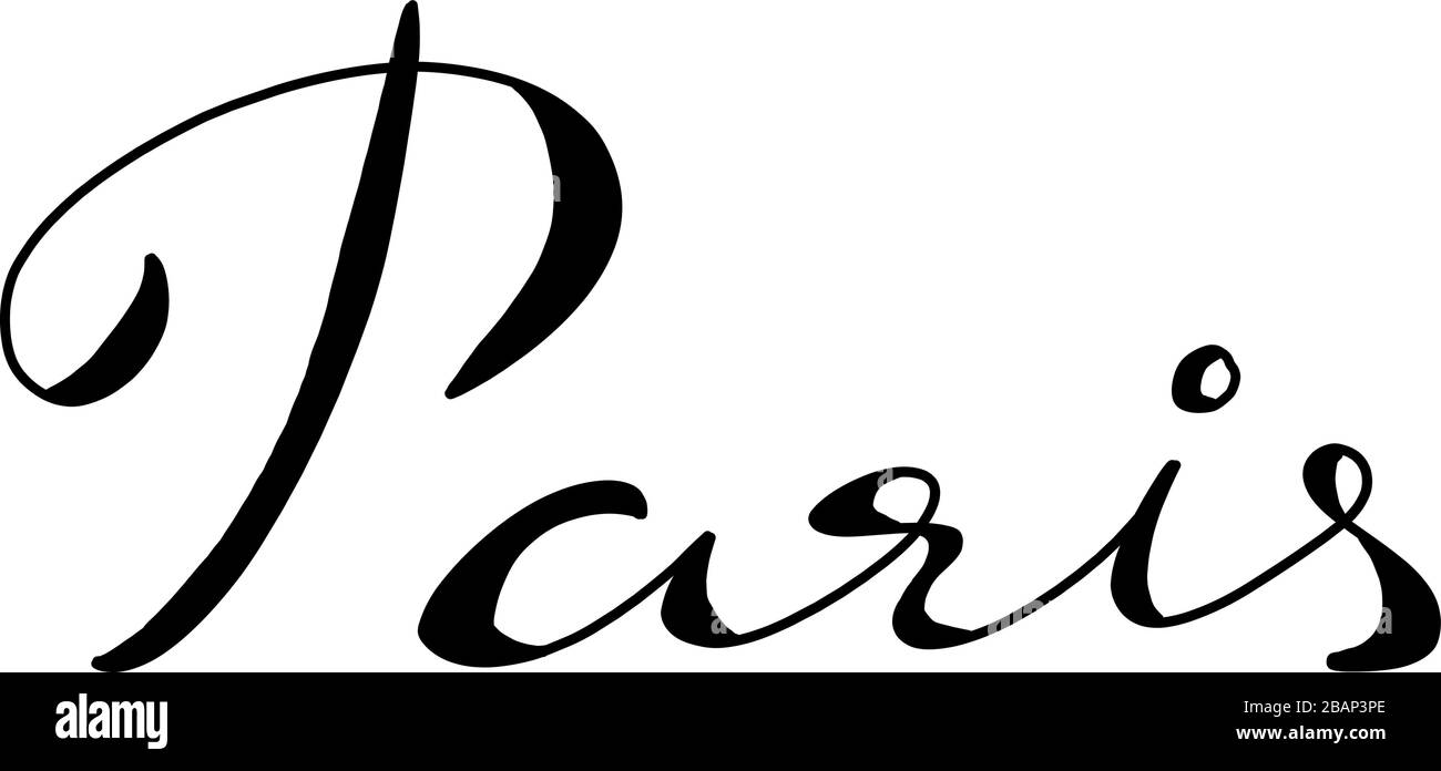 Paris Word Black And White