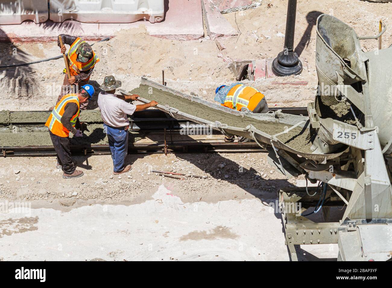 Miami Beach Florida,Ocean Drive,under new construction site building ...