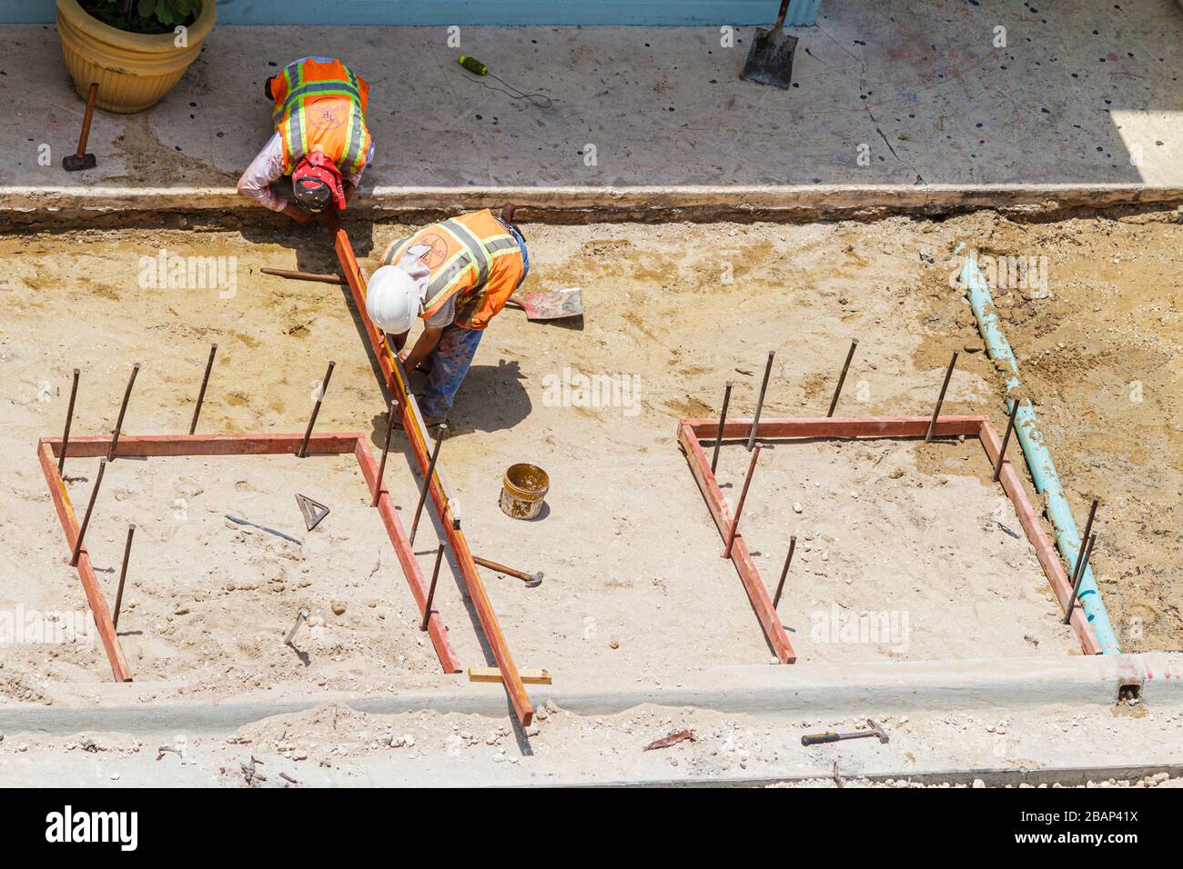 Miami Beach Florida,Ocean Drive,under new construction site building ...