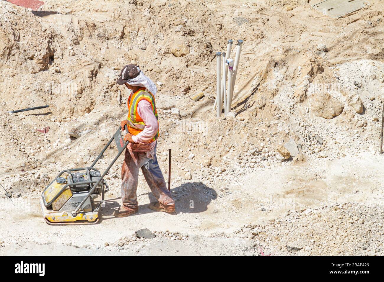 Miami Beach Florida,Ocean Drive,under new construction site building ...
