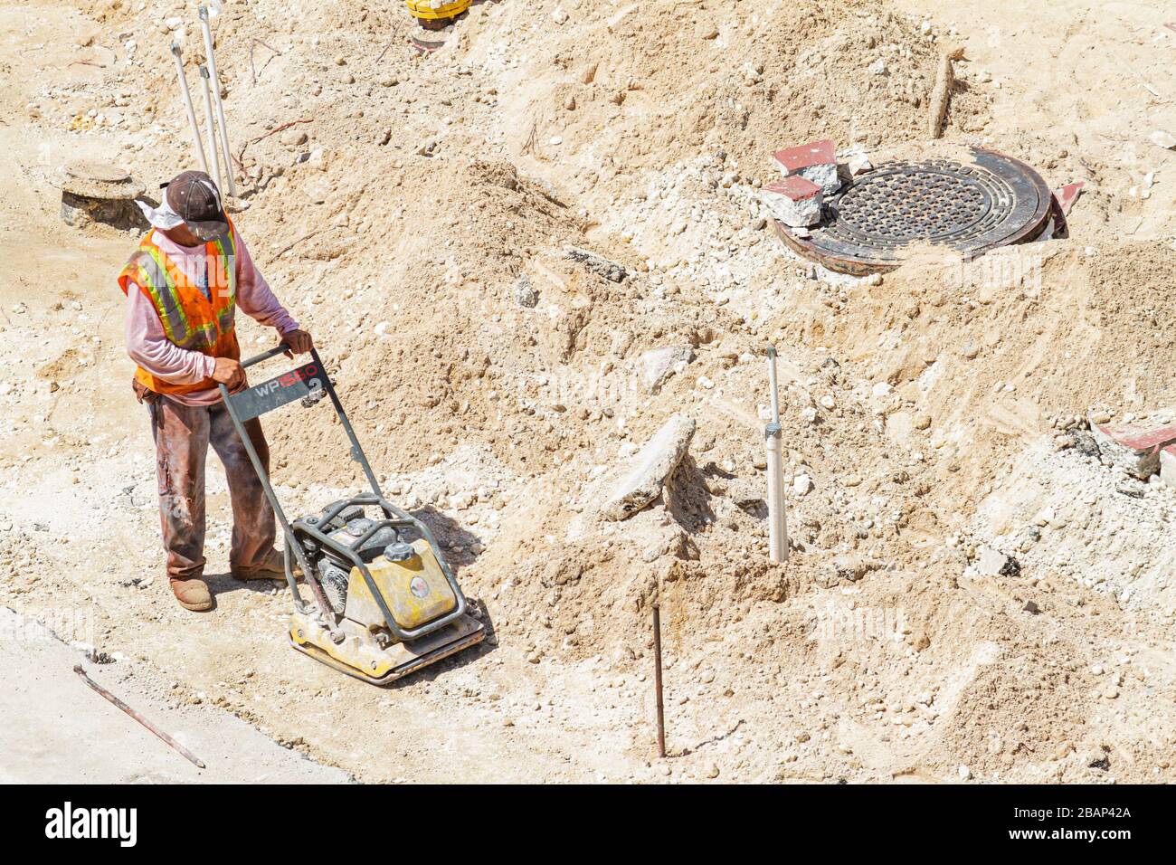 Miami Beach Florida,Ocean Drive,under new construction site building ...