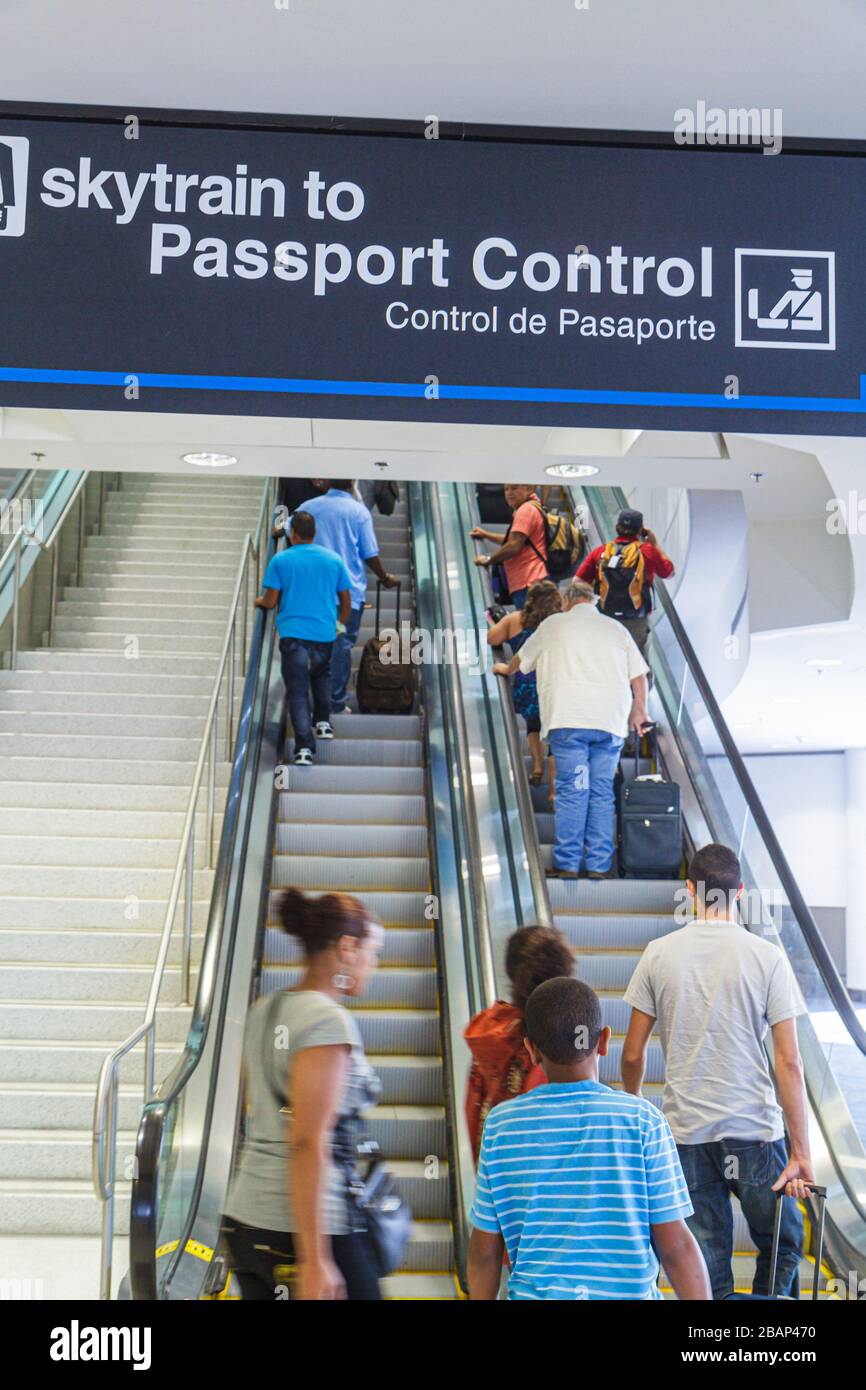 Miami Florida International Airport MIA,arriving passengers ...