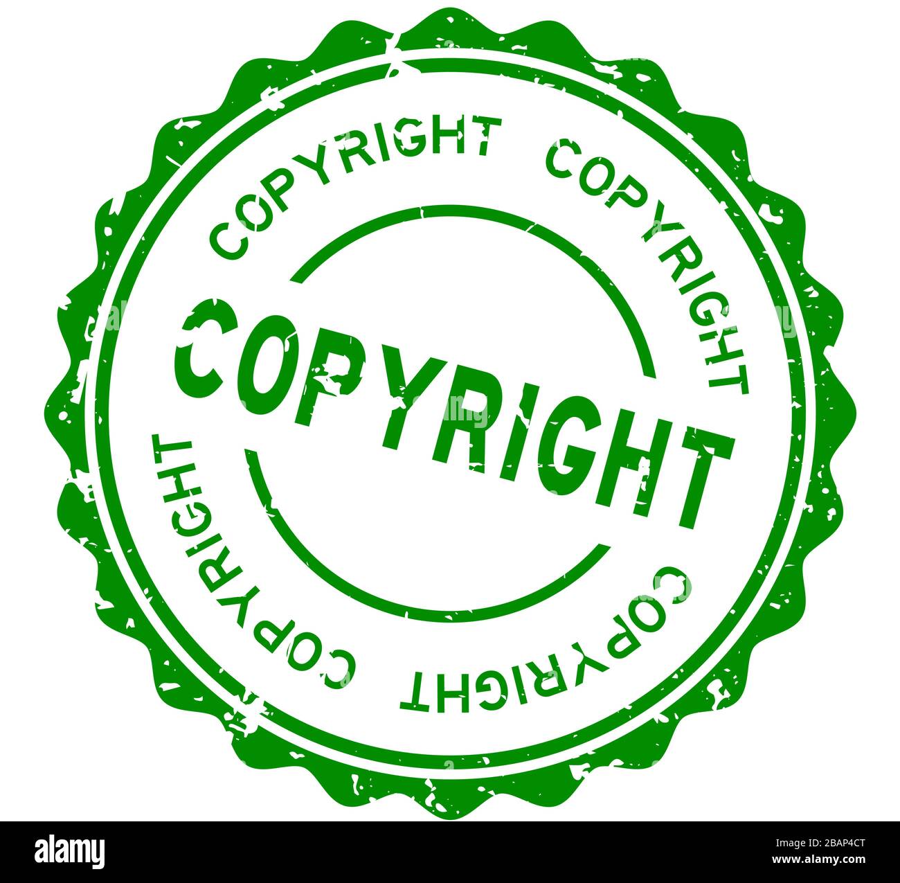 Grunge green copyright word round rubber seal stamp on white background Stock Vector Image & Art ...