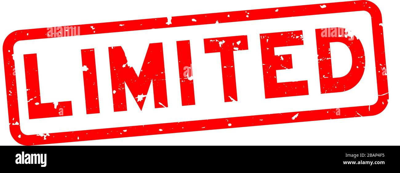 Grunge red limited word square rubber seal stamp on white background Stock Vector Image & Art ...