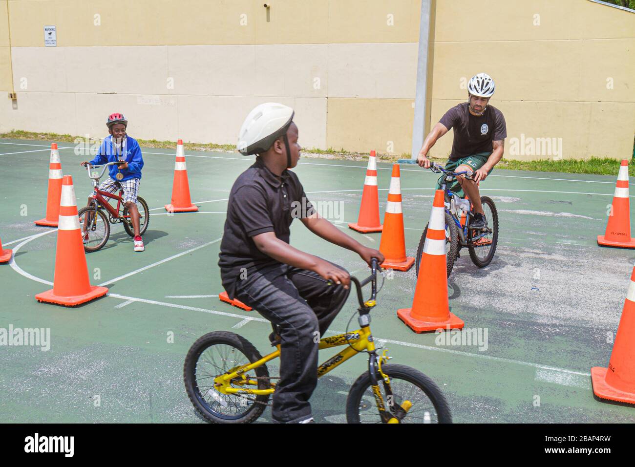 North Miami Beach Florida,Police Community Unit Bicycle Rodeo,riding ...