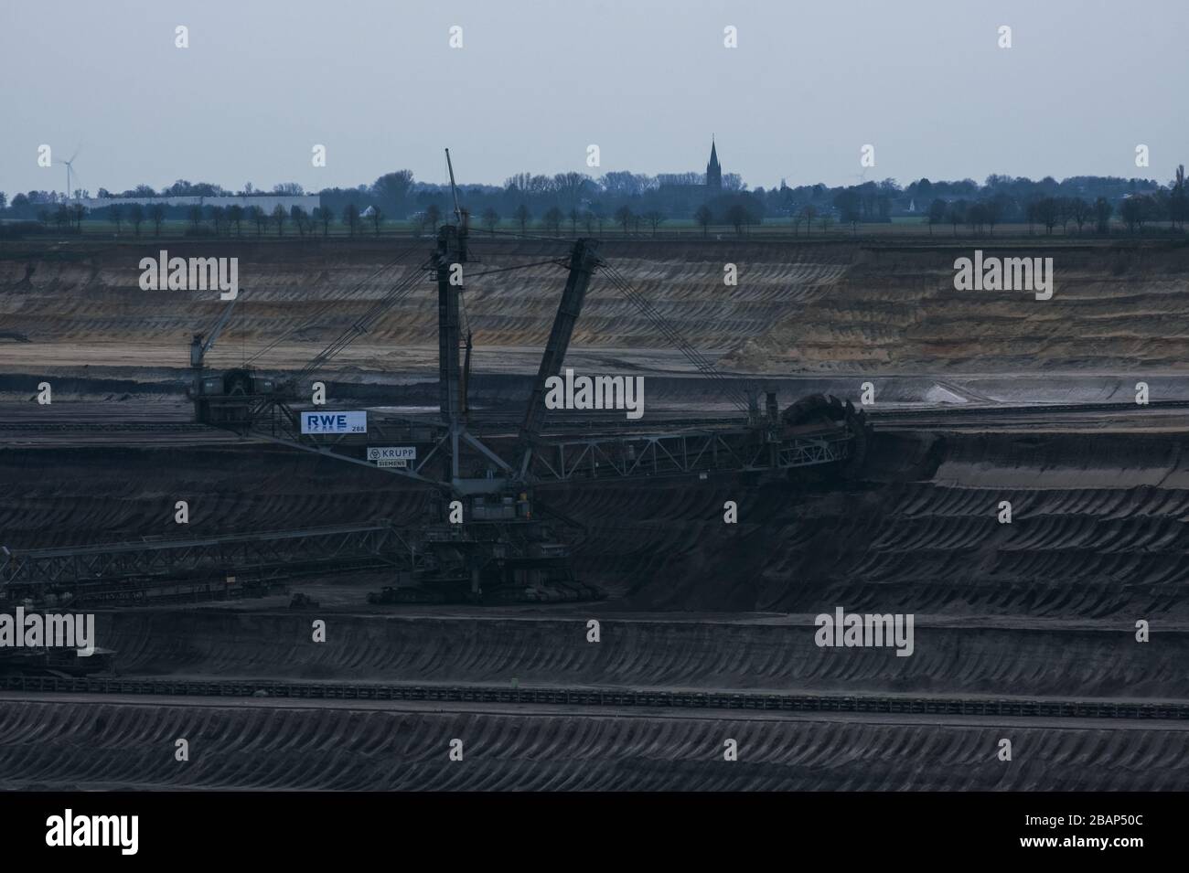 Garzweiler, Germany March 07 2020: huge brown coal bucket wheel ...