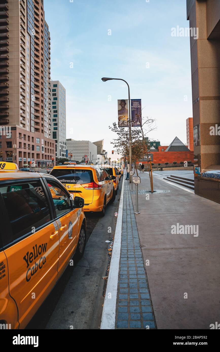 Los Angeles/ USA - December 18, 2017 Downtown Los Angeles modern ...