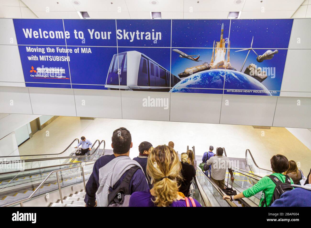 Miami Florida International Airport MIA,Skytrain,ad advertising ...