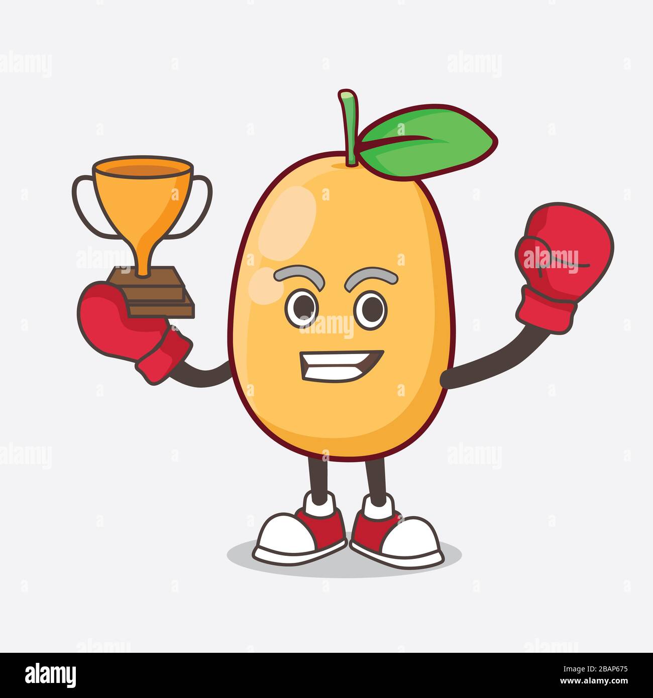 An Illustration of Kumquat Fruit cartoon mascot character as Boxing ...