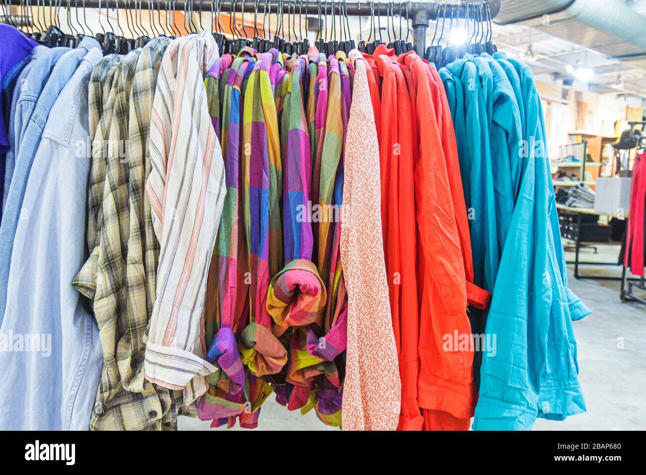 Mens shirts on display in shop hi-res stock photography and images - Alamy