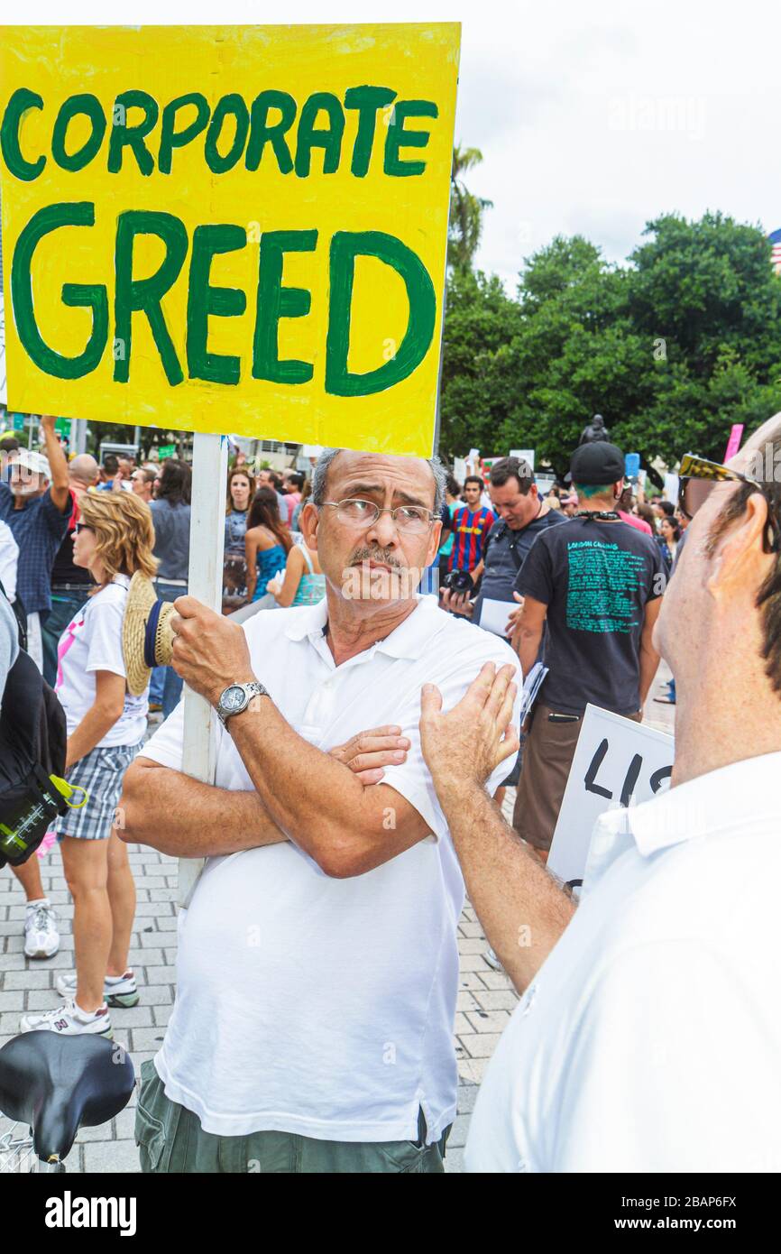 Miami Florida,Biscayne Boulevard,Freedom Torch,Occupy Miami ...