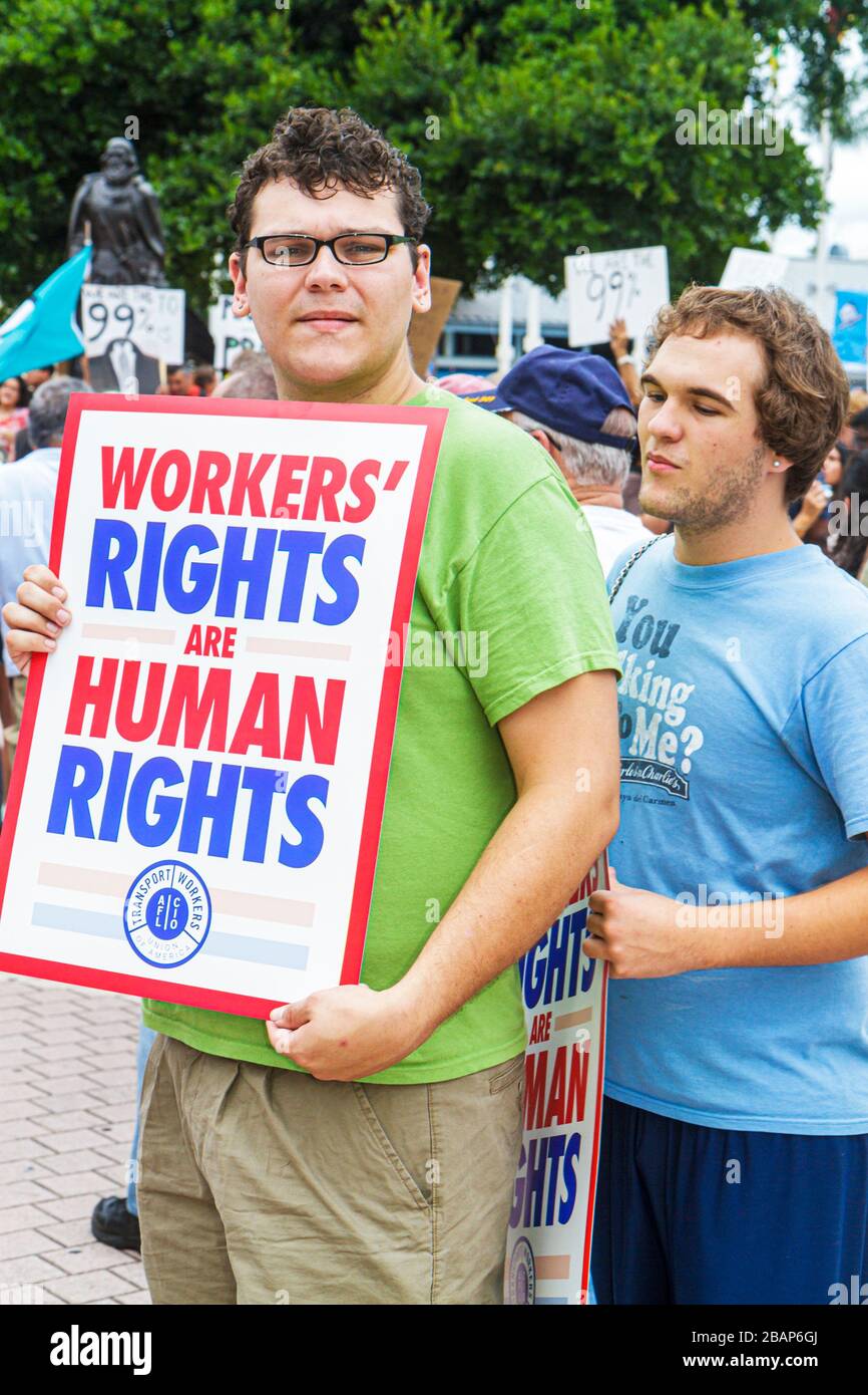 Miami Florida,Biscayne Boulevard,Freedom Torch,Occupy Miami ...