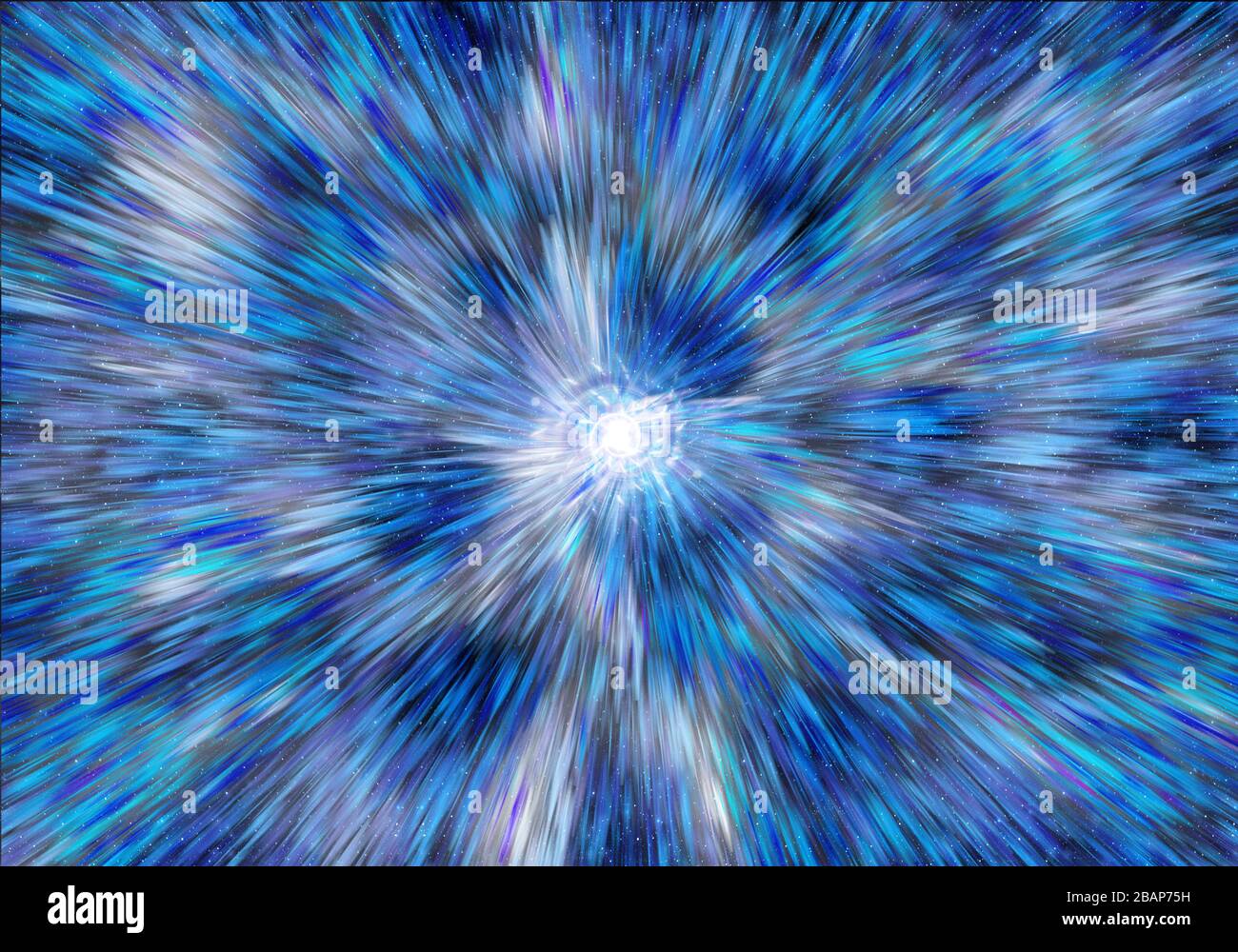 Abstract 3d illustration flight in retro colorful hyper warp space in ...