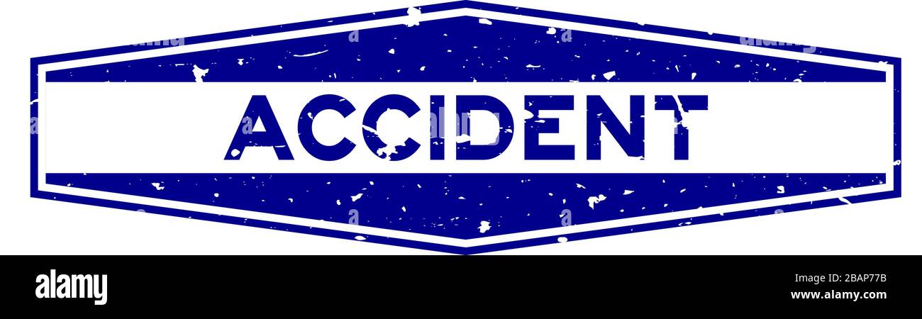 Grunge blue accident word hexagon rubber seal stamp on white background Stock Vector Image & Art ...