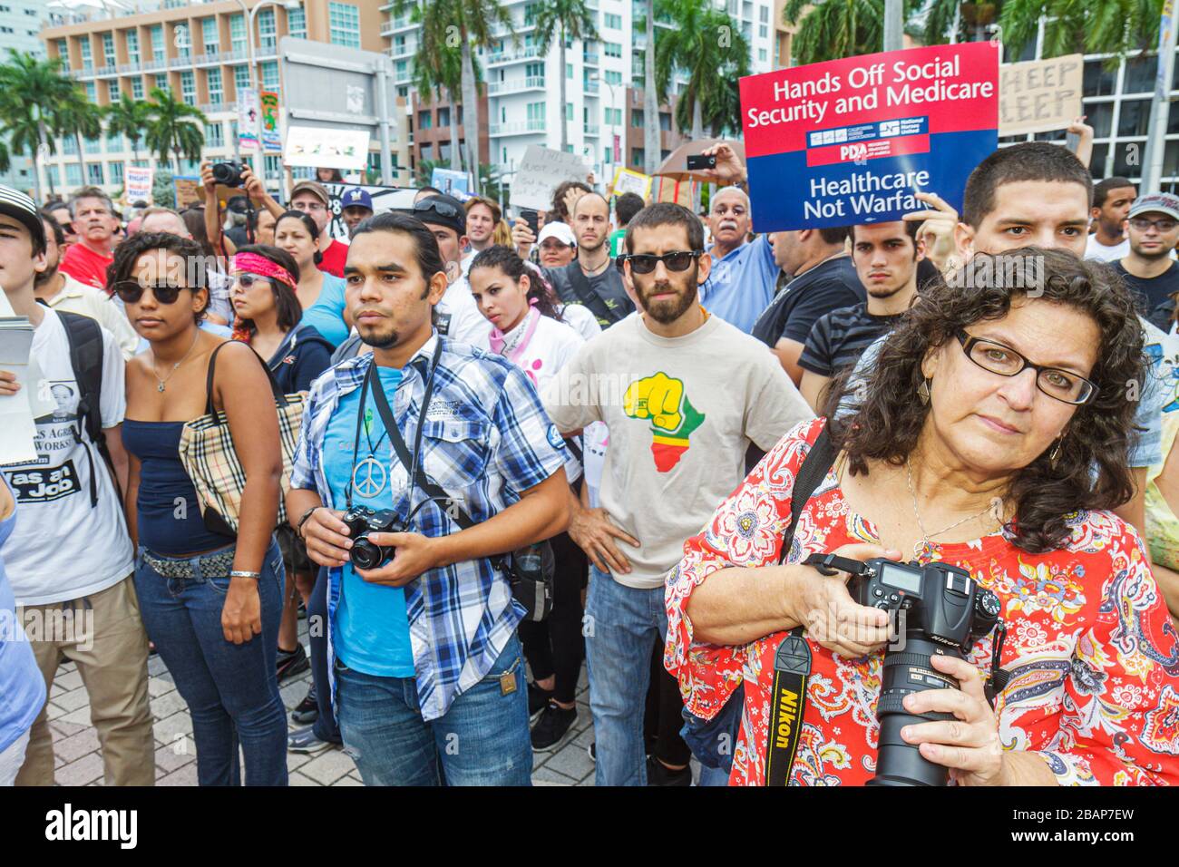 Miami Florida,Biscayne Boulevard,Freedom Torch,Occupy Miami ...