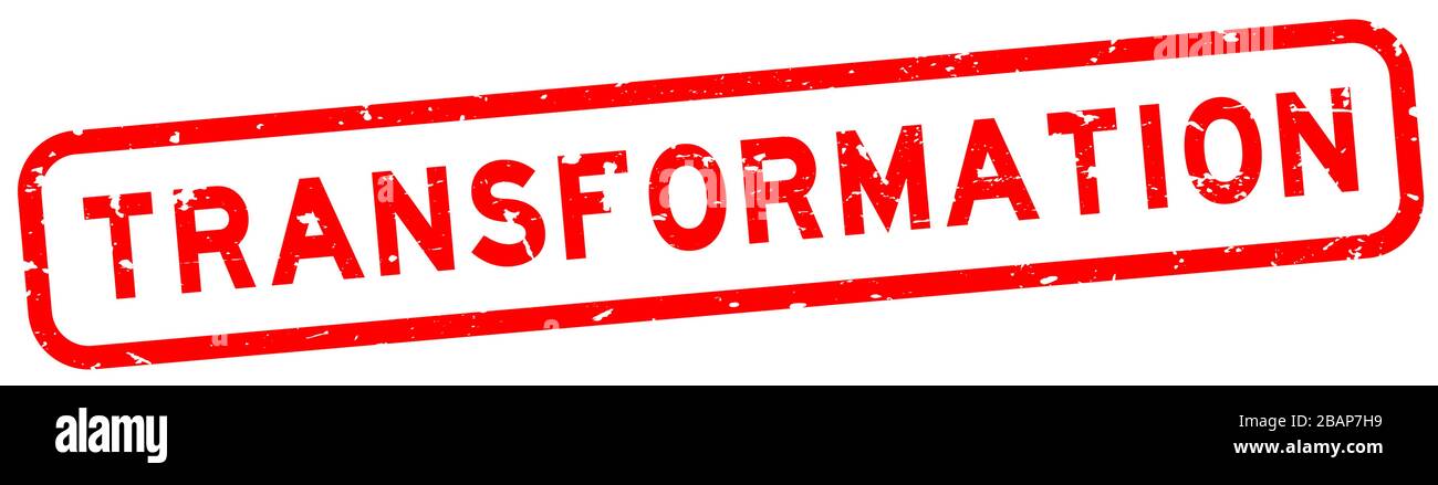 Grunge red transformation word square rubber seal stamp on white background Stock Vector Image ...