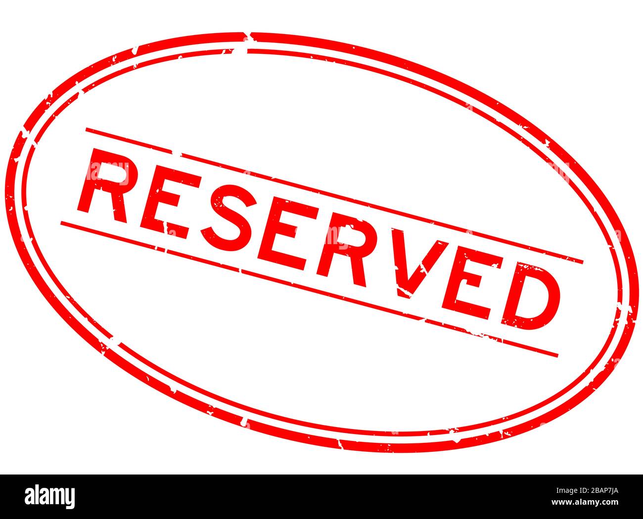 Grunge red reserved word oval rubber seal stamp on white background Stock Vector Image & Art - Alamy