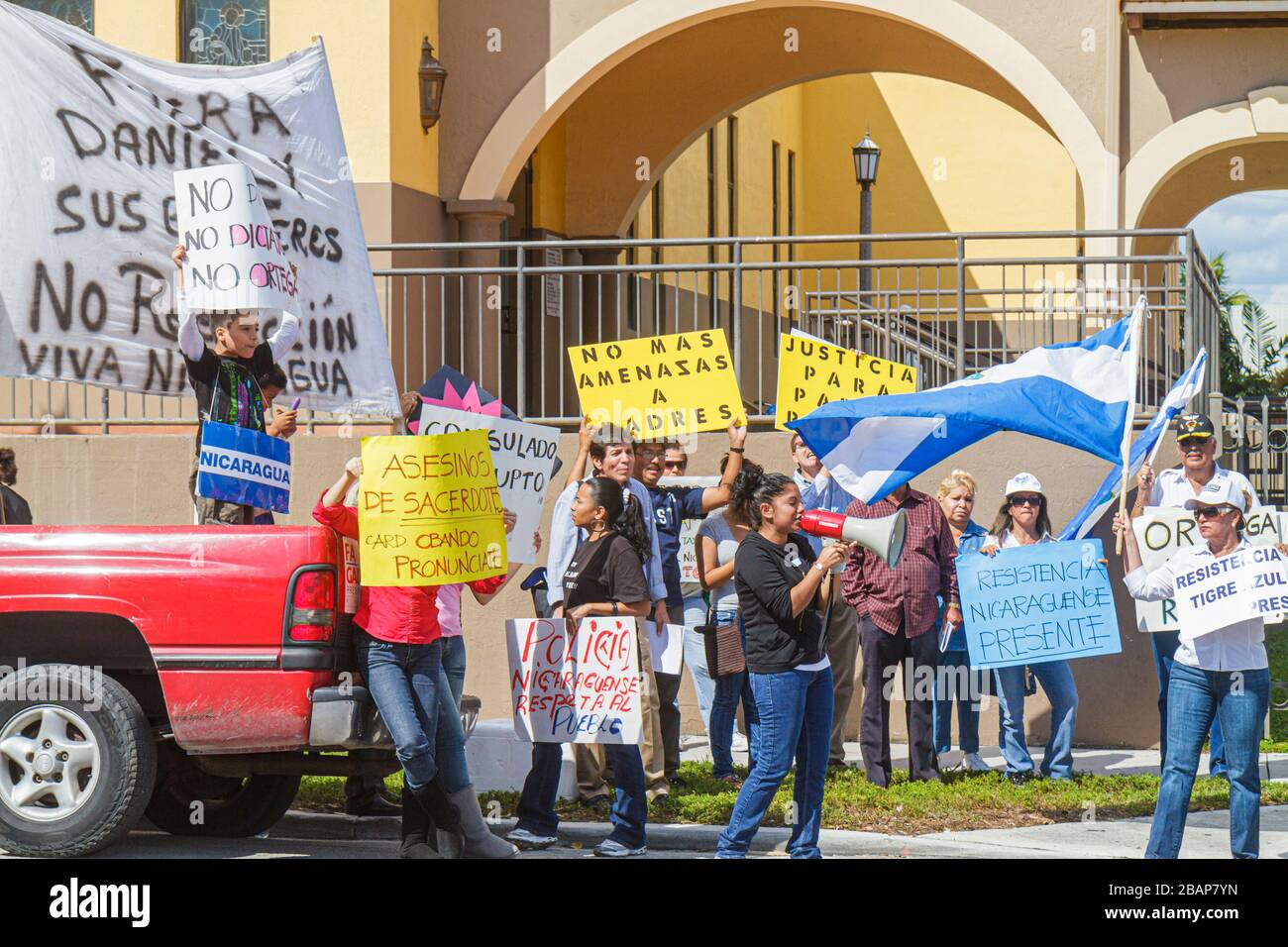 Miami Florida,Flagler Street,near Consulate General of Nicaragua ...