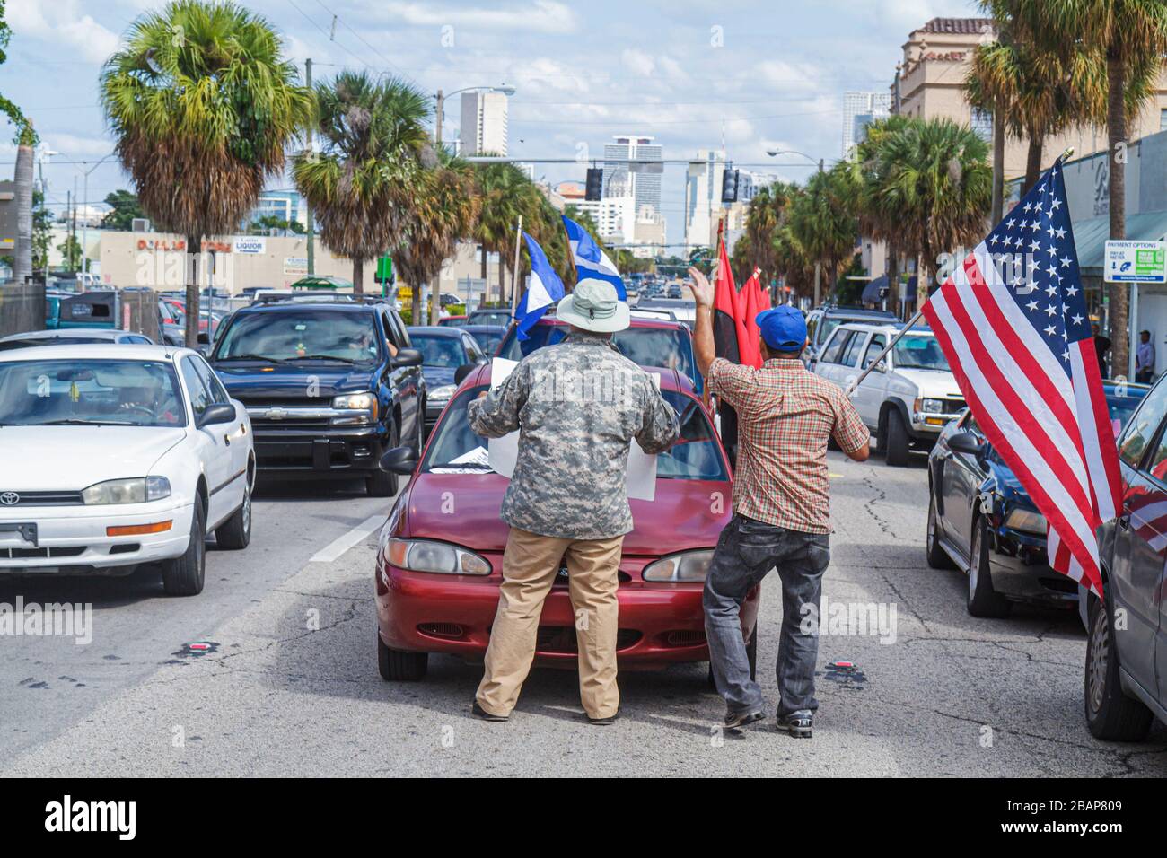 Miami spanish street signs hi-res stock photography and images - Alamy