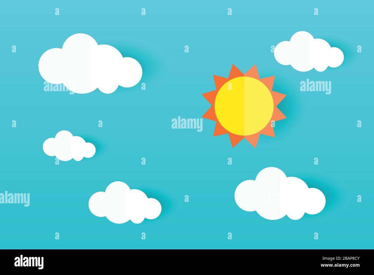 Blue Sun Clipart With Sky