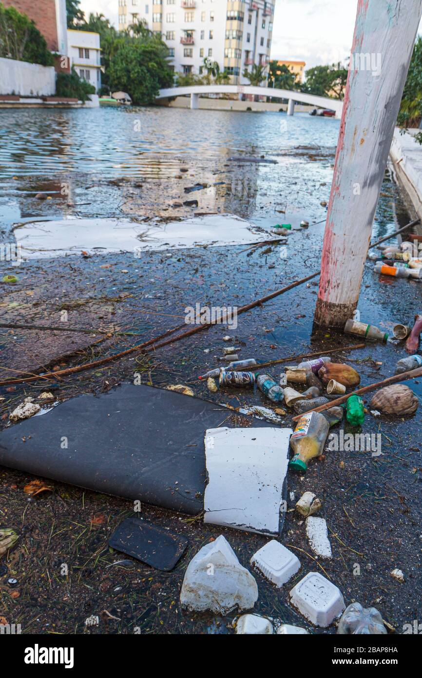 Miami Beach Florida,Lake Pancoast,Dade Canal,Indian Creek water ...