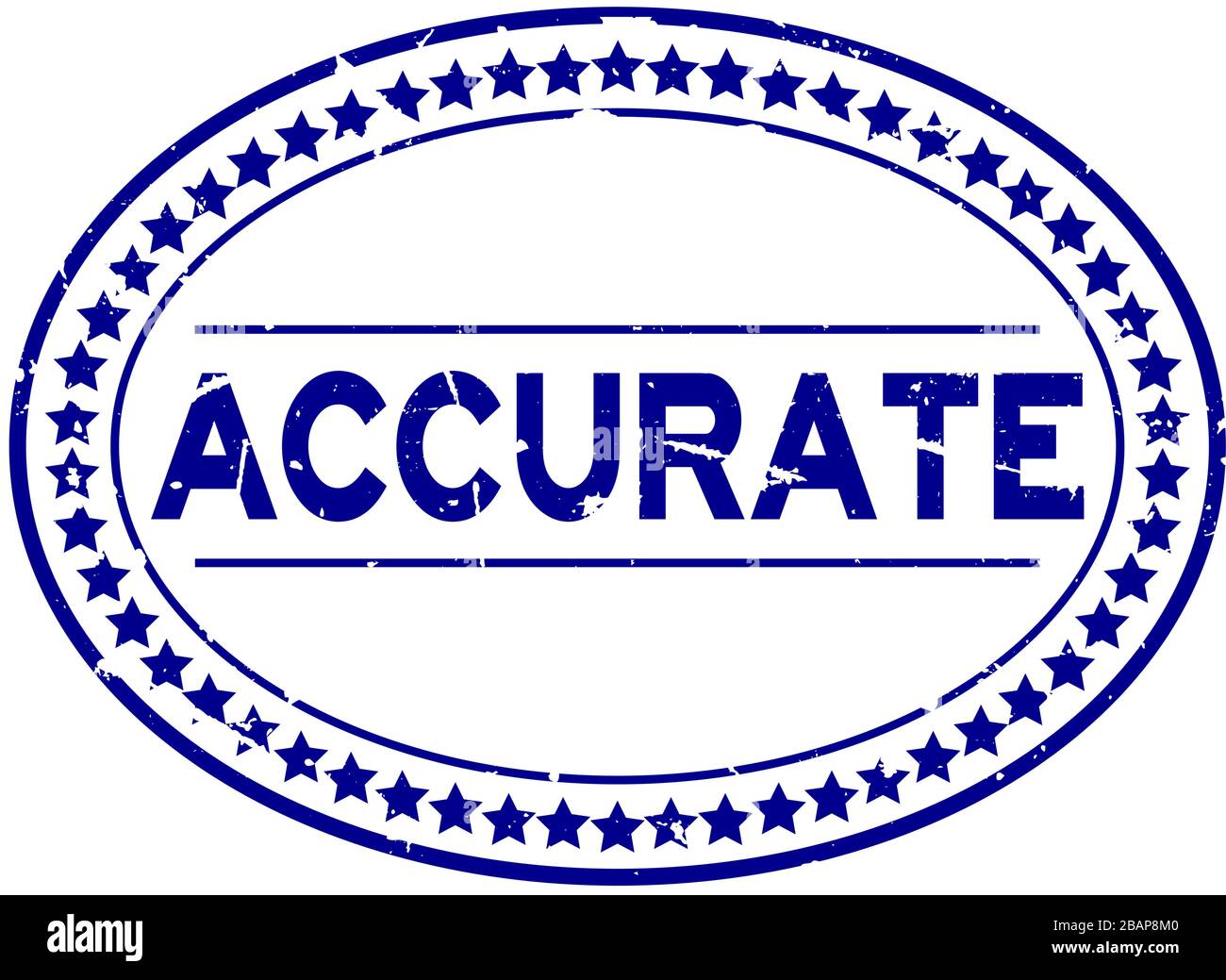 Grunge blue accurate word oval rubber seal stamp on white background Stock Vector Image & Art ...