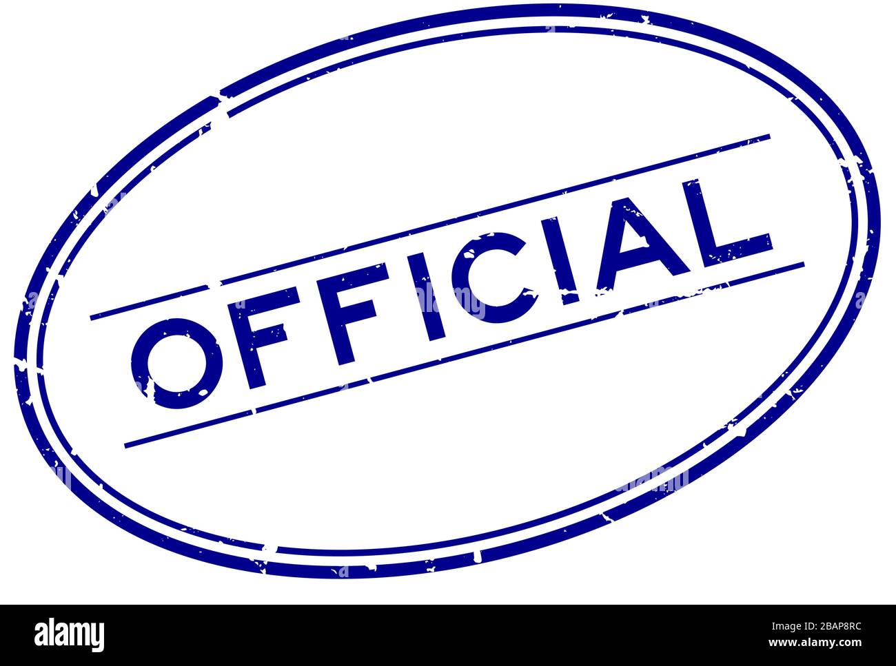 Grunge blue official word oval rubber seal stamp on white background Stock Vector Image & Art ...