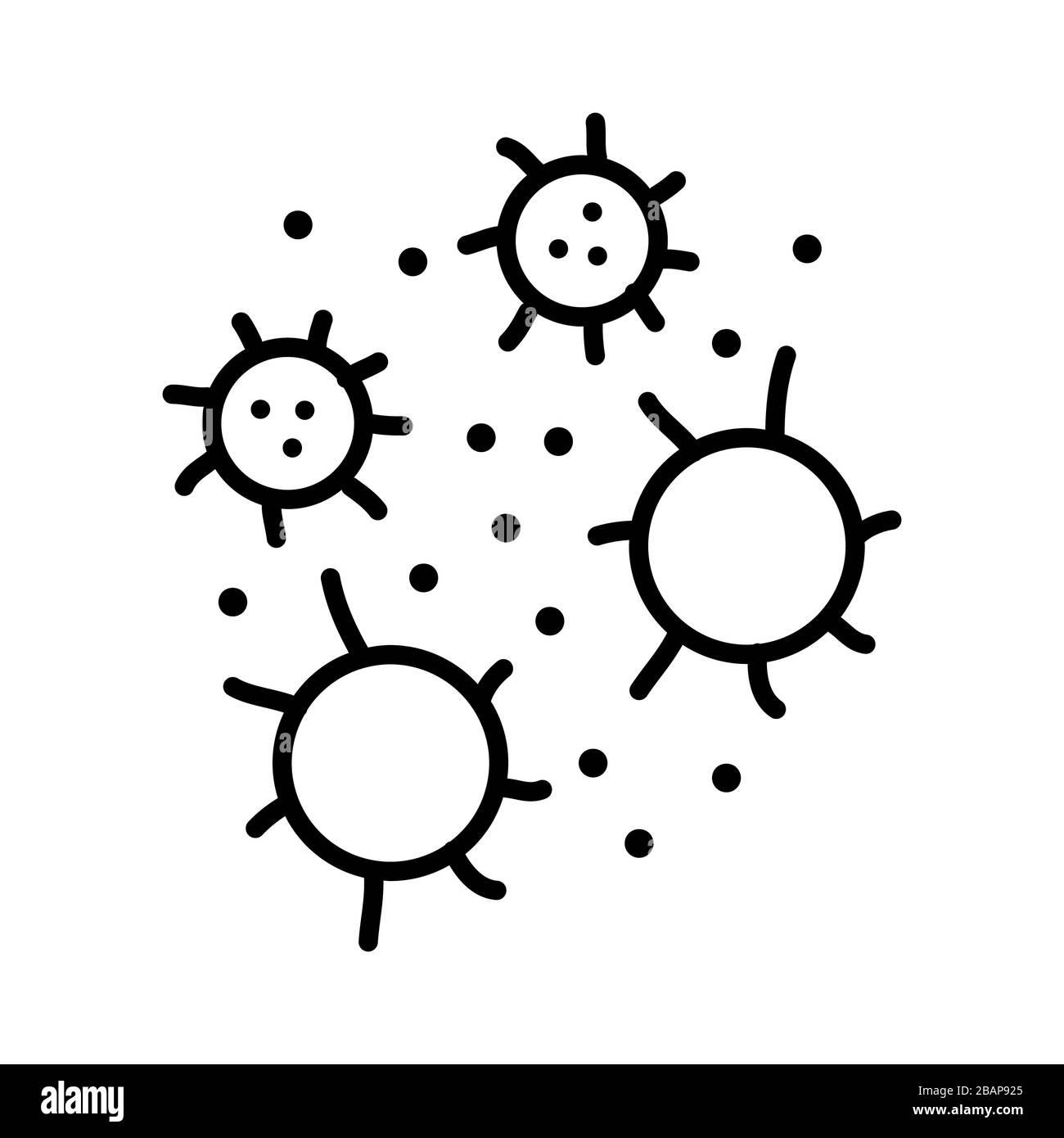 Virus cell icons Black and White Stock Photos & Images - Alamy