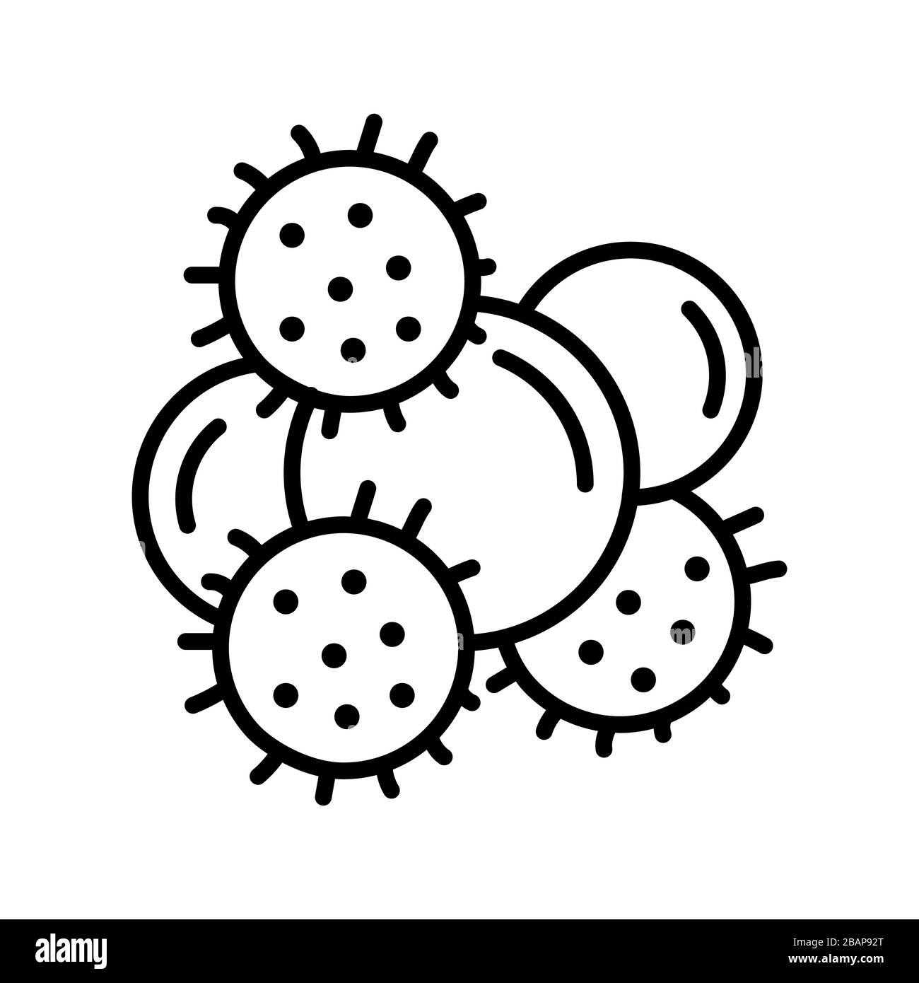 germ icon with modern flat line icon style vector Stock Photo - Alamy