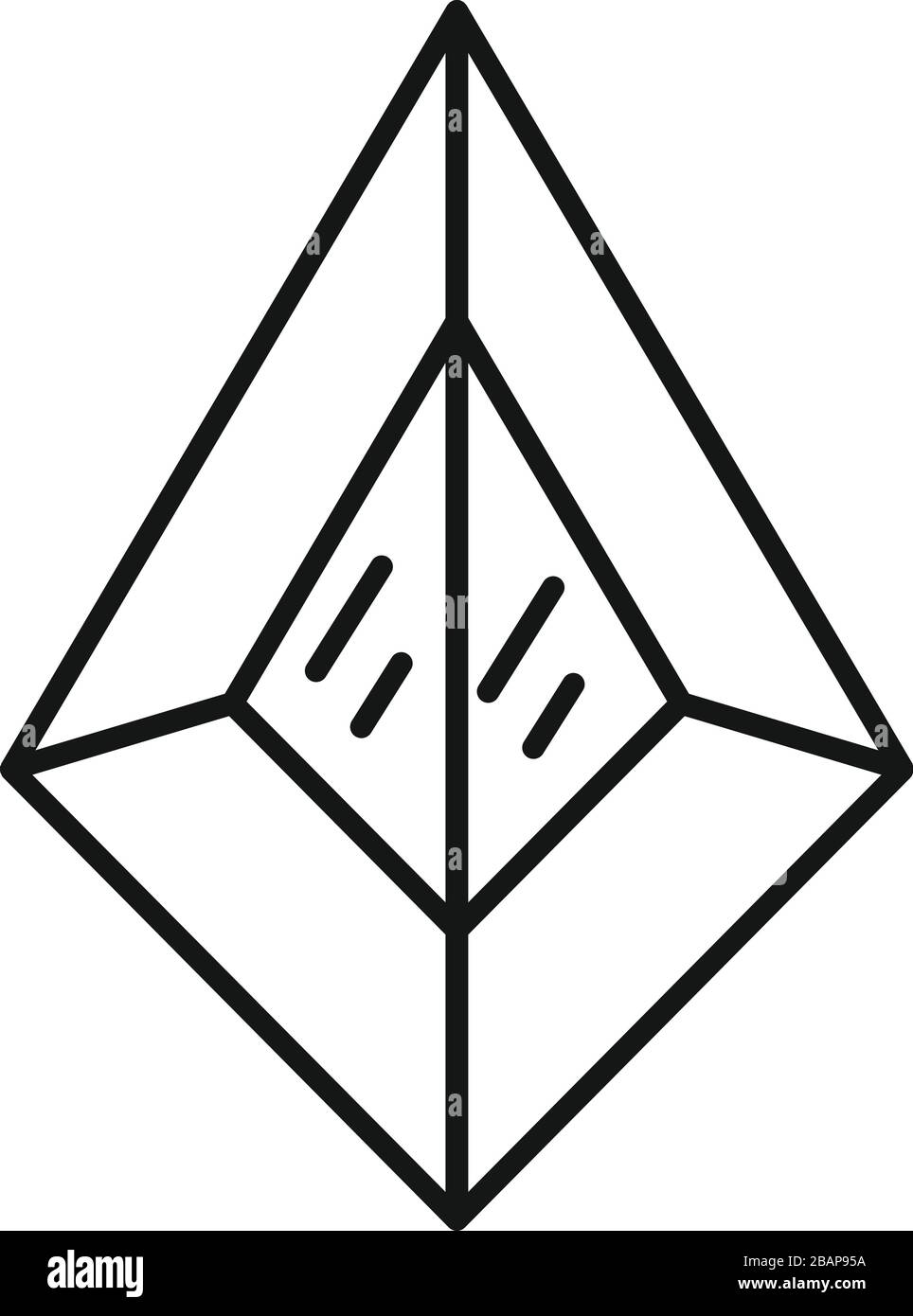 Princess jewel icon. Outline princess jewel vector icon for web design ...