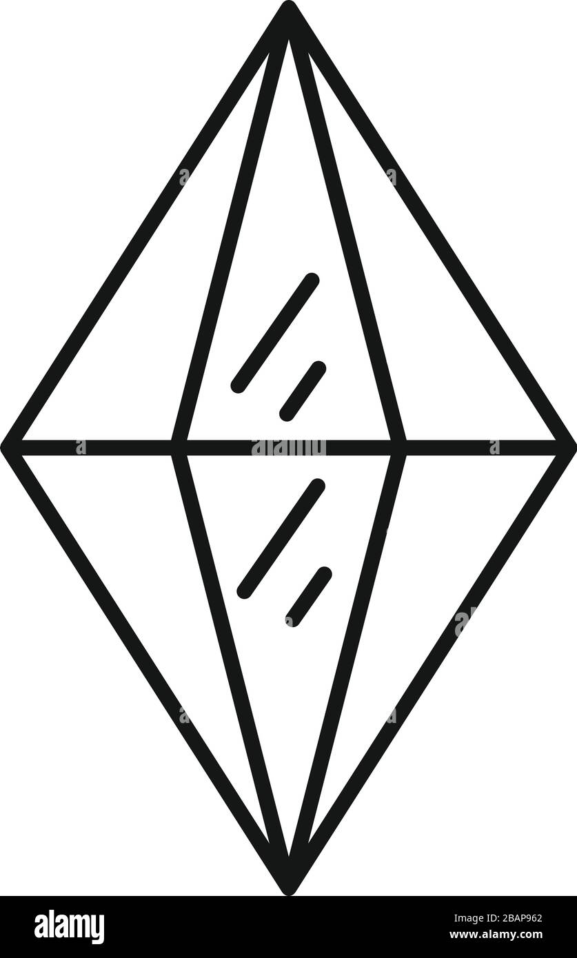 Tourmaline jewel icon. Outline tourmaline jewel vector icon for web ...