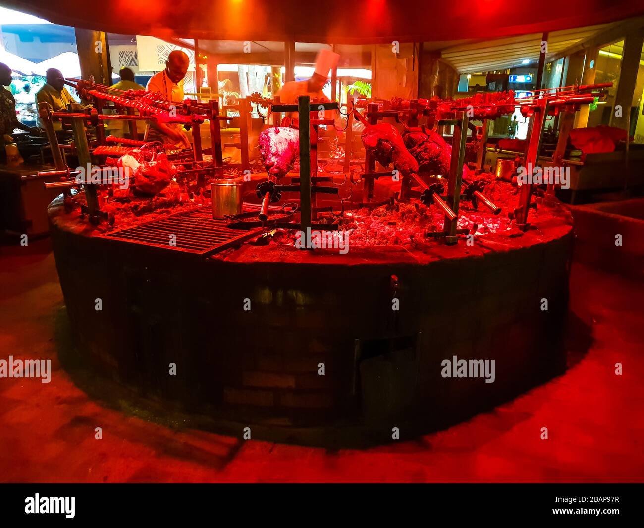 Carnivore restaurant in Kenya, where they serve bush meat Stock Photo ...