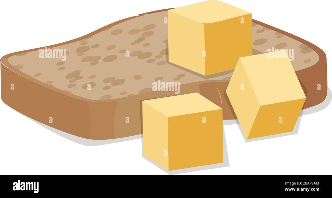 Butter cubes icon. Cartoon of butter cubes vector icon for web design ...