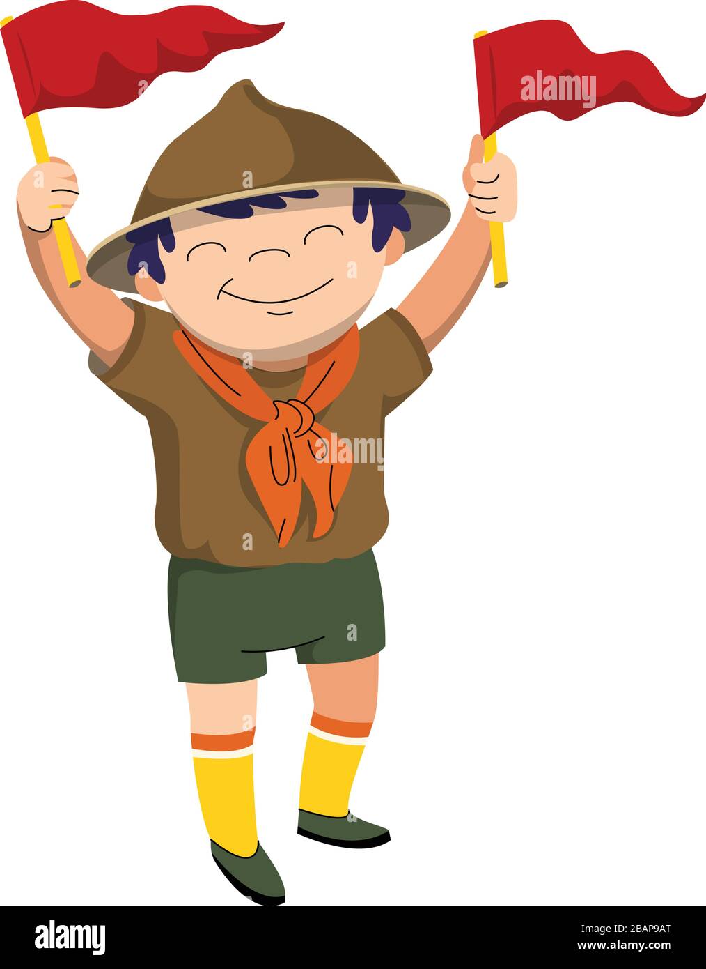 Scout red flags icon. Cartoon of scout red flags vector icon for web ...