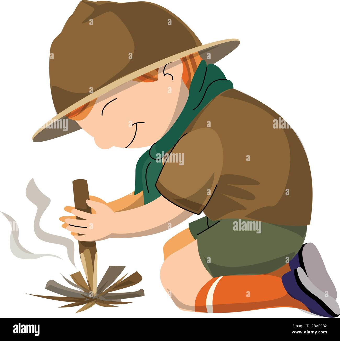Scout fire icon. Cartoon of scout fire vector icon for web design ...